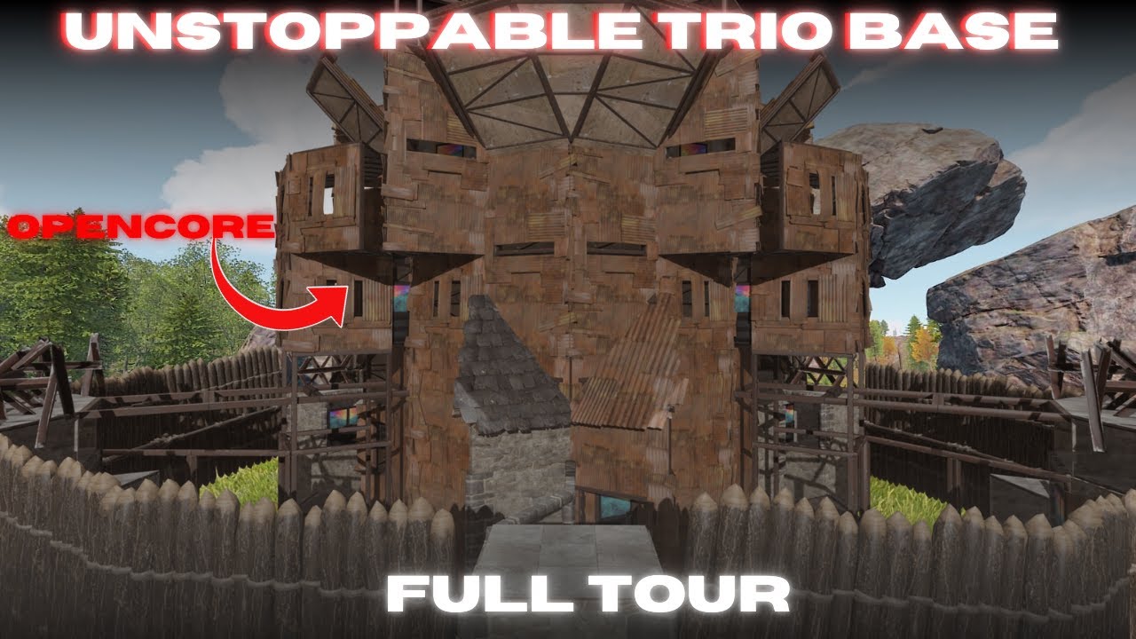 (FULL TOUR) Unstoppable Trio Base in Rust (Bunker + Open Core) - YouTube