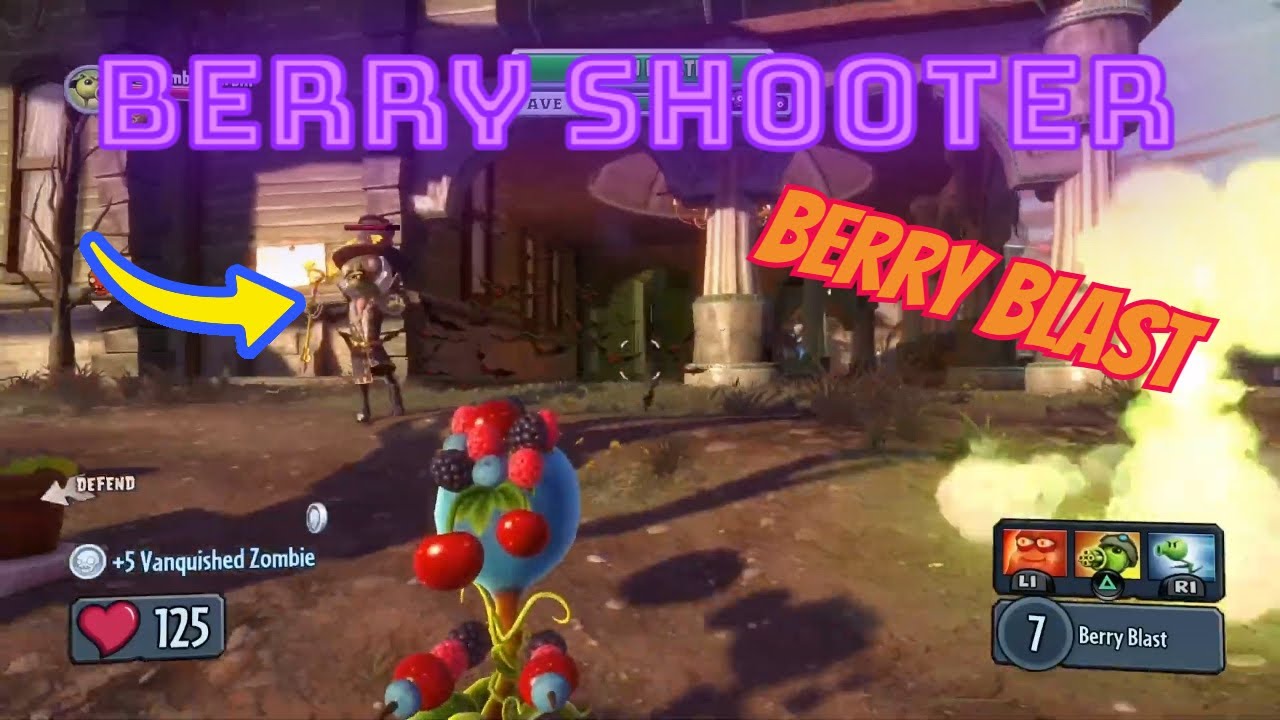 Berry Shooter Exploding Berry Blast! Zomboss Estates Solo Garden - YouTube