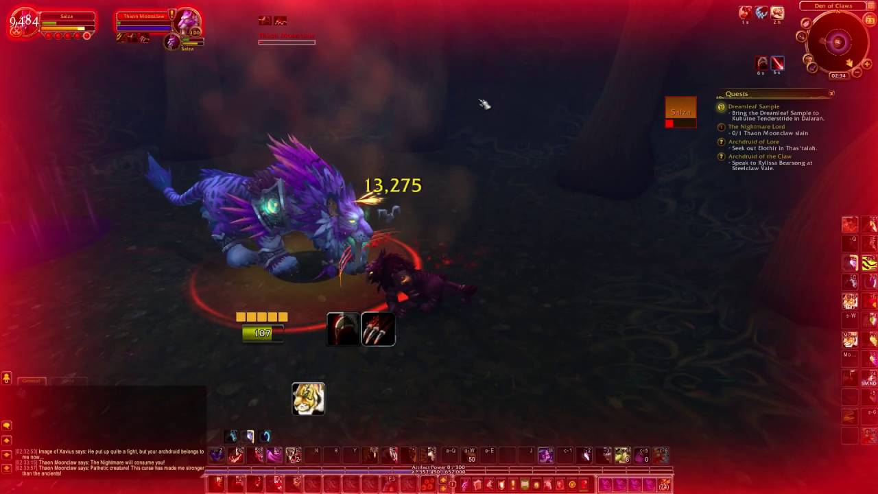 Thaon Moonclaw go crazy - World of Warcraft - YouTube
