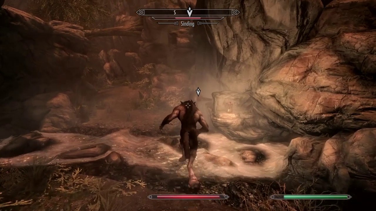 Skyrim - Killing Sinding as a Werewolf (Legendary) - YouTube