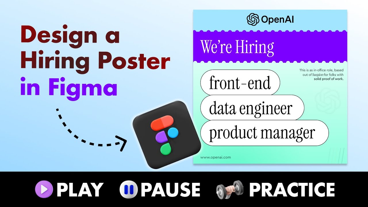 How to Design an Eye-Catching Hiring Poster in Figma | Step-by-Step ...