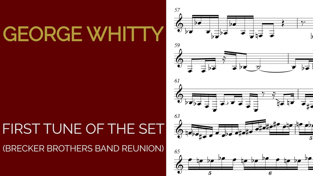 George Whitty - First Tune Of The Set (Brecker Brothers) - YouTube