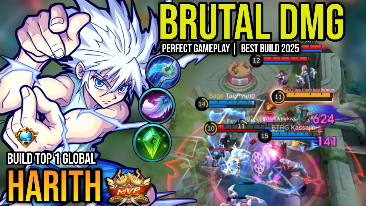 HARITH BEST BUILD 2025 | BUILD TOP 1 GLOBAL HARITH GAMEPLAY | MOBILE ...