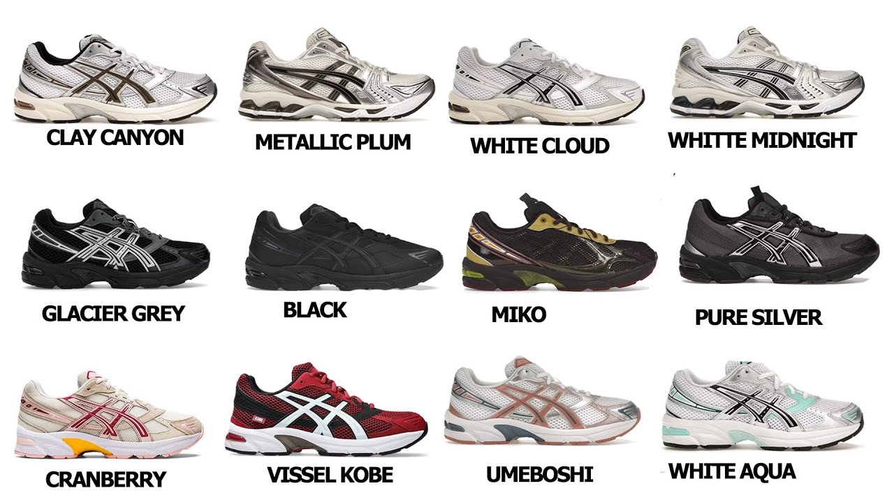Asics Gel 1130 | Visual Guide Colorway With Names - YouTube
