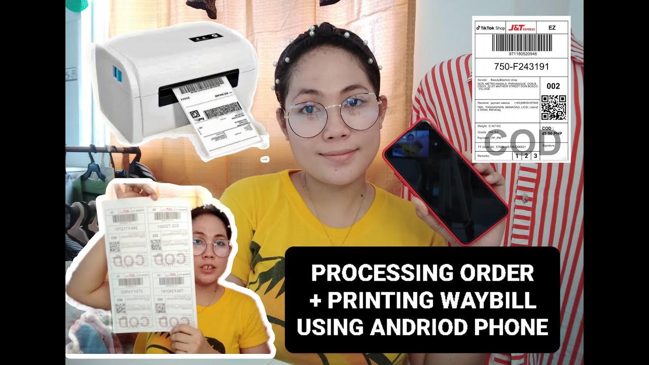 paano mag arrange at print waybill sa tiktokshop using mobile phone /tiktok seller guide - YouTube