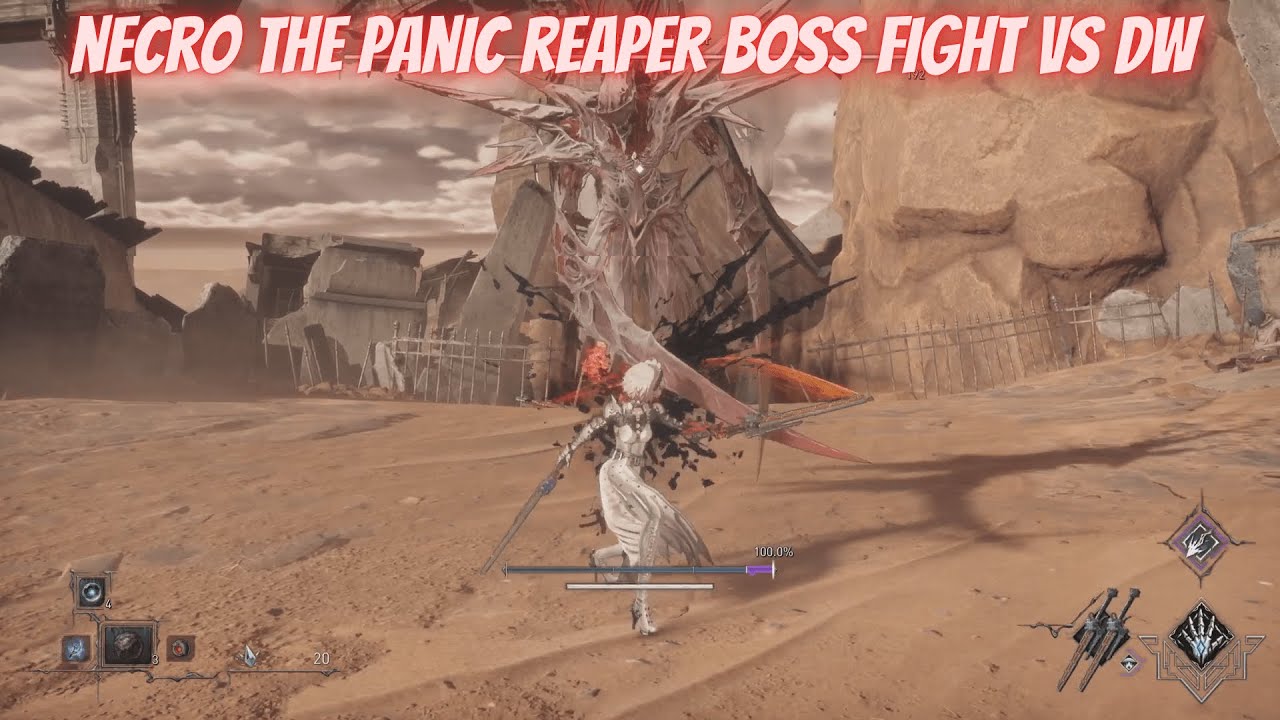 AI Limit Necro The Panic Reaper Vs. Dual Blade Boss Fight - YouTube