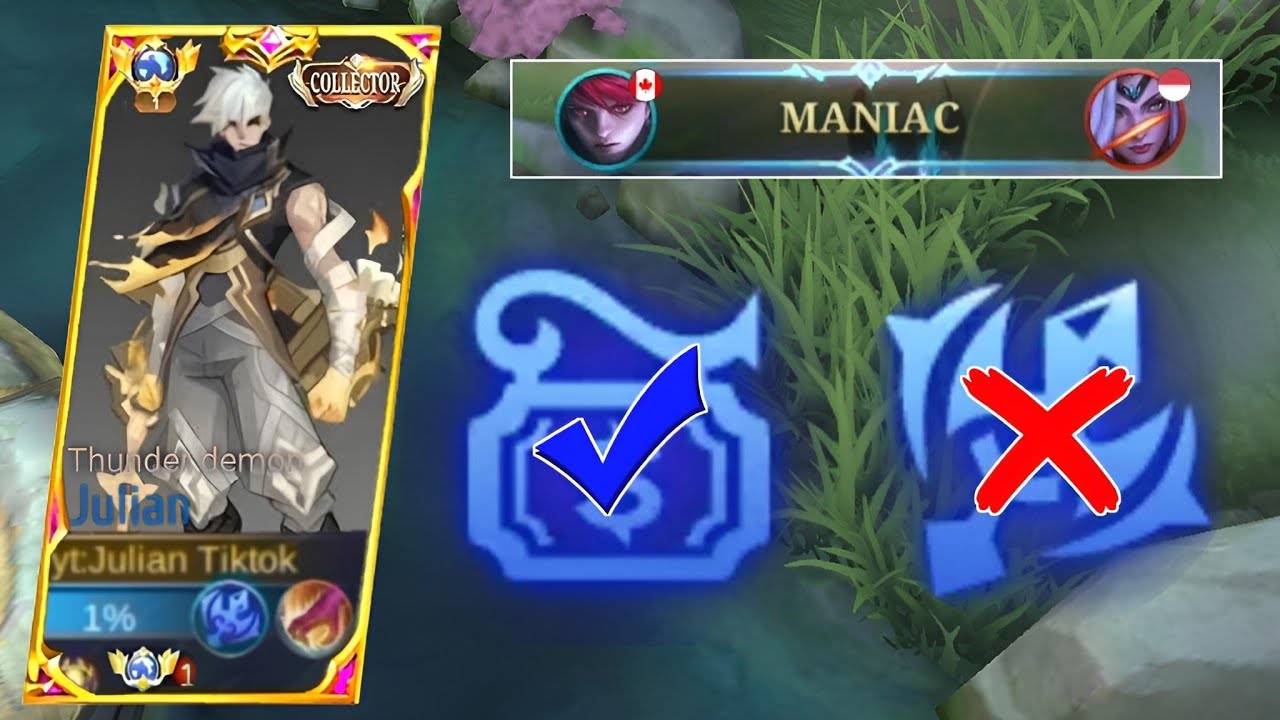 JULIAN BEST BUILD & EMBLEM SOLO RANK AUTO MANIAC!(broken build ...