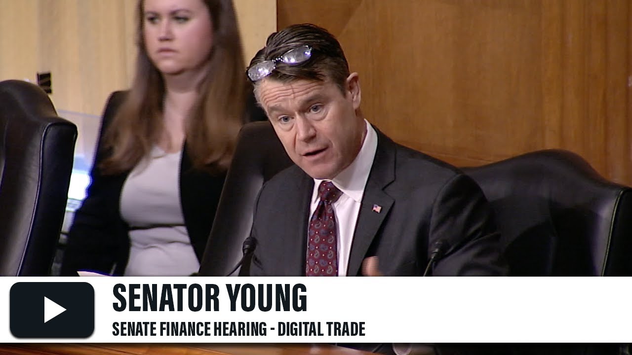 Senator Young: Senate Finance Hearing on Digital Trade - YouTube