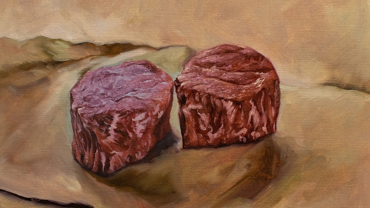 Painting Raw Meat in Oils - YouTube