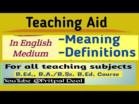 Teaching Aid : Meaning and Definition // For all teaching subjects ...