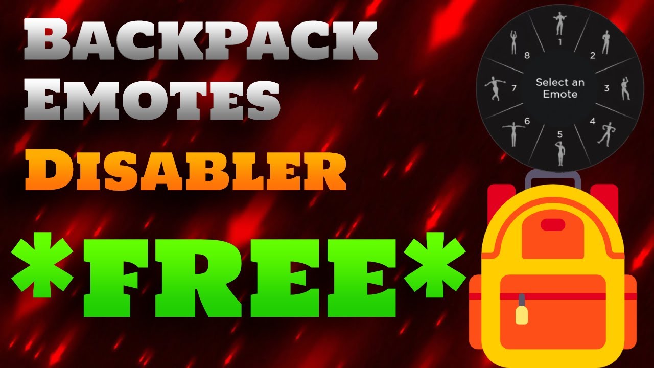 Backpack/Emotes Disabler - Roblox Studio Tutorial *FREE MODEL* [WORKS W ...