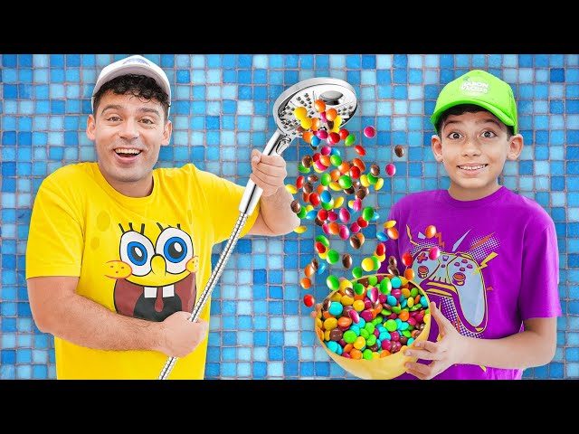 Magic Candy Shower Adventure with Jason and Alex - Videos For Kids