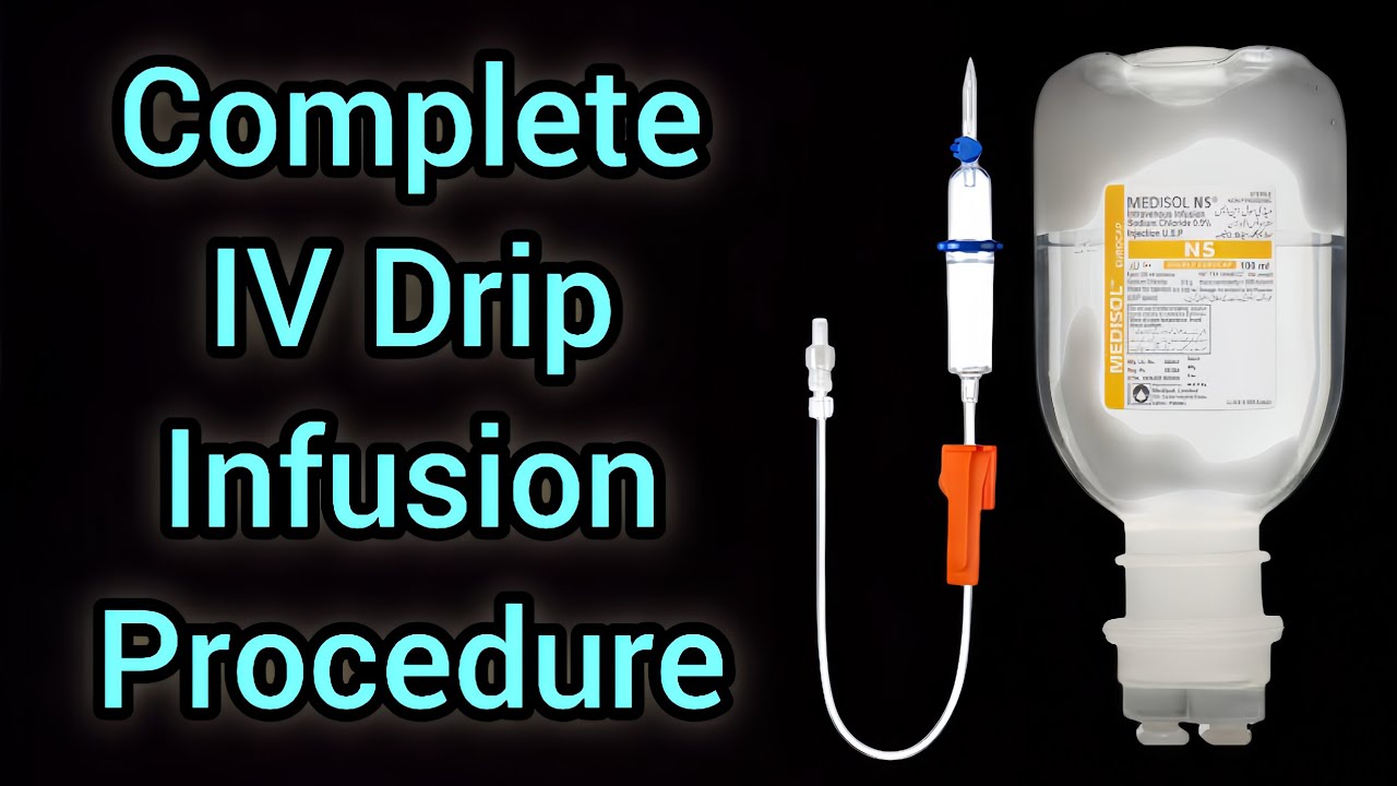 How to perform iv drip infusion | IV infusion procedure - YouTube