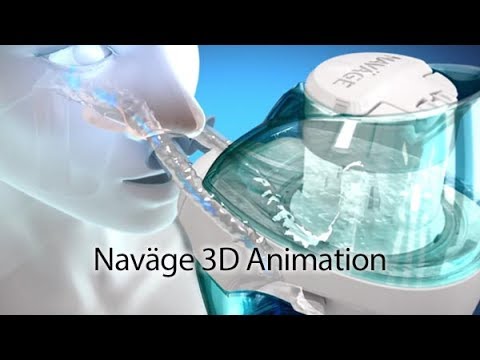 Naväge Nasal Care 3D Animation of Nasal Flush