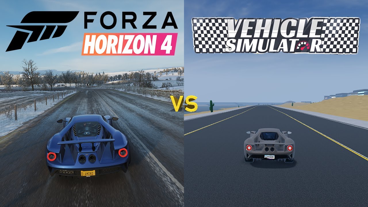 Which Is Better? - Forza Horizon 4 vs Vehicle Simulator - YouTube
