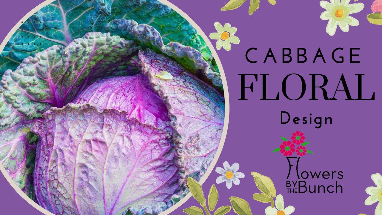 BEAUTIFUL FLORAL CABBAGE DESIGN - Centerpiece - YouTube