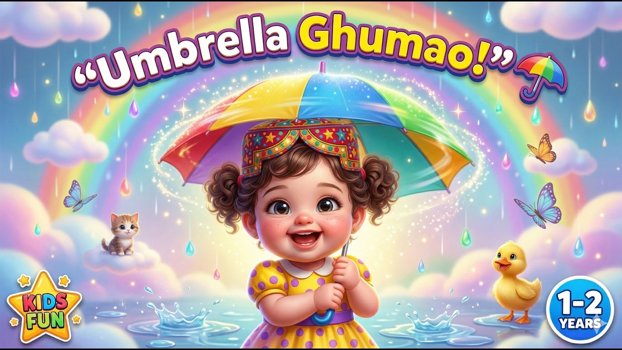Baby Umbrella Ghumati Hai ☂️🦆 | Dudi Dudi Dam Dam Kids Dance Song 💃💃💃 ...