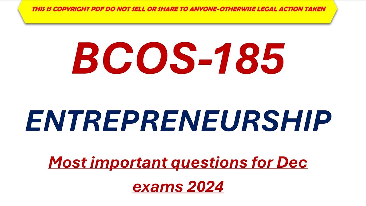BCOS 185 important questions with answer in English | BCOS 185 Previous ...