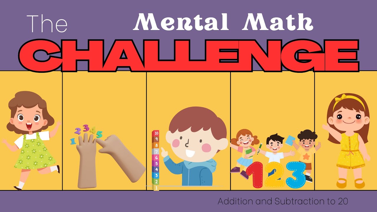 Maths counting. maths challenge.addition subtraction challenge@cartoon ...