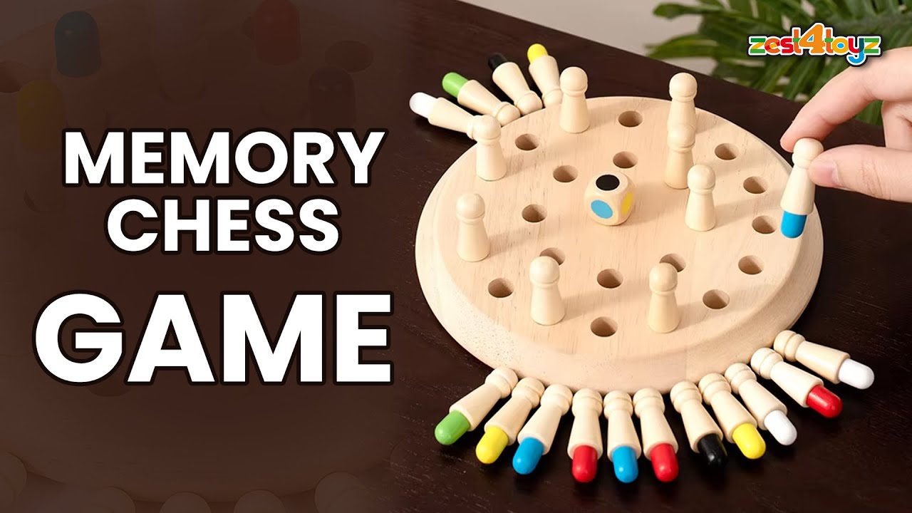 zest 4 toyz Wooden Memory Chess Game for Kids | Fun Brain Training ...