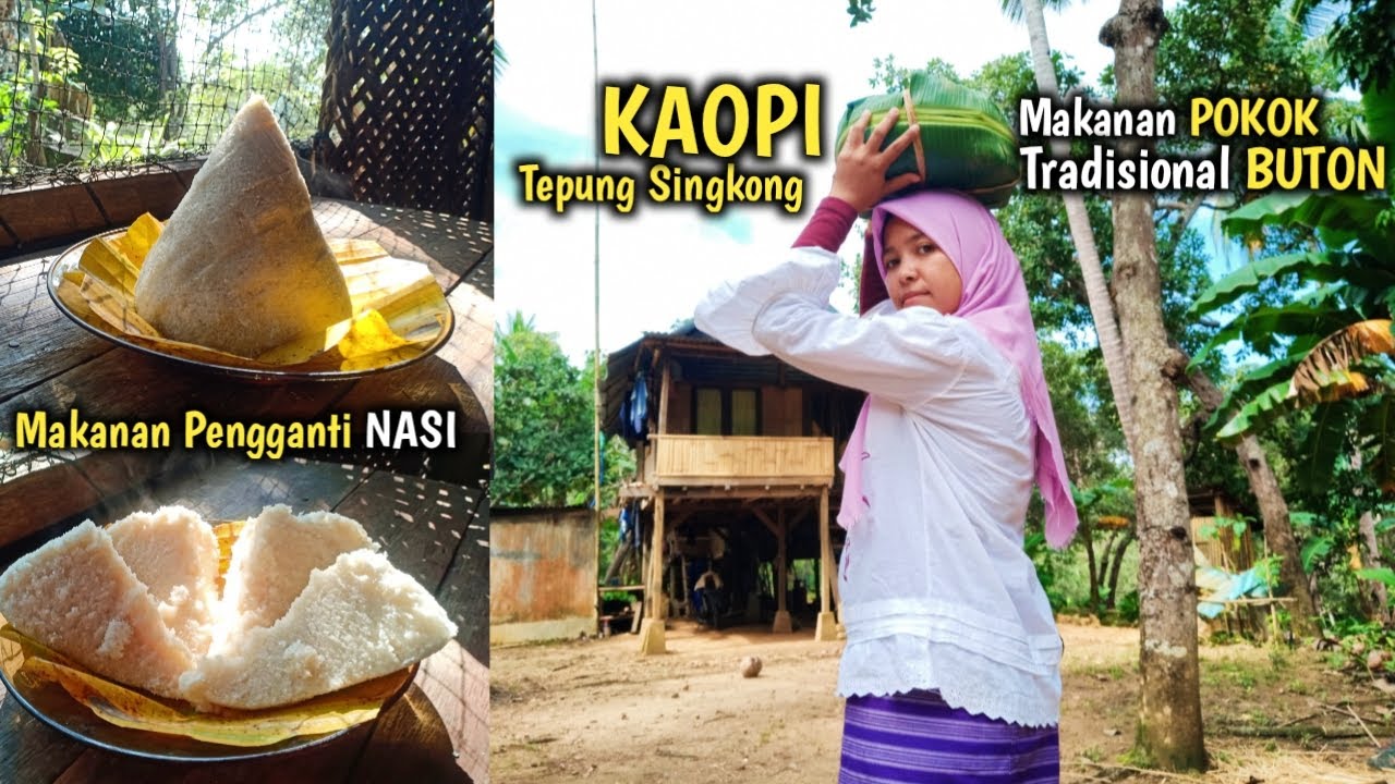 Masak KASOAMI (tepung singkong kukus) Tradisional BUTON yang masih ...