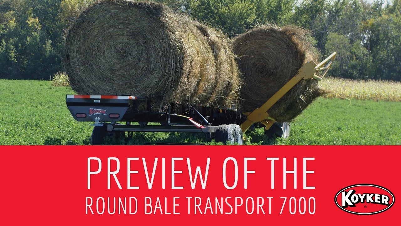 Round Bale Transport 7000 In Action - YouTube