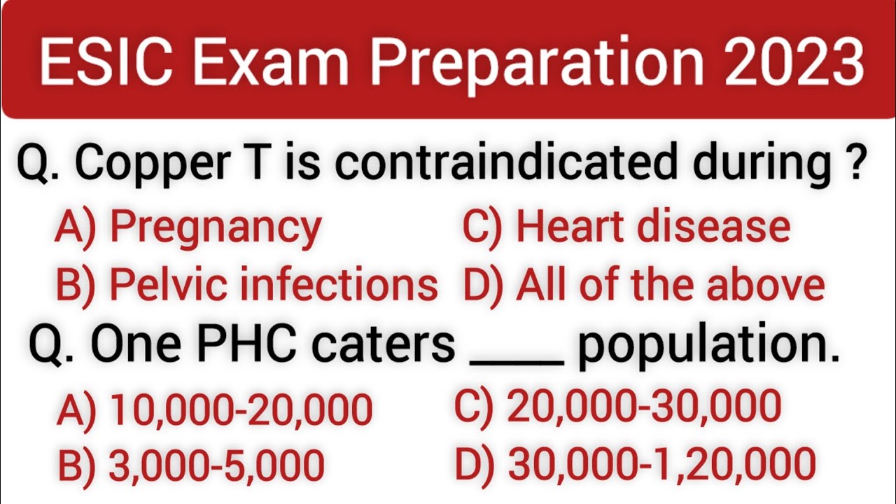 ESIC previous questions paper for staff nurse||Most Important MCQs from ...