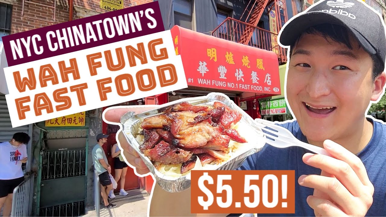 Amazing and CHEAP BBQ PORK in NYC Chinatown! Wah Fung Fast Food - YouTube