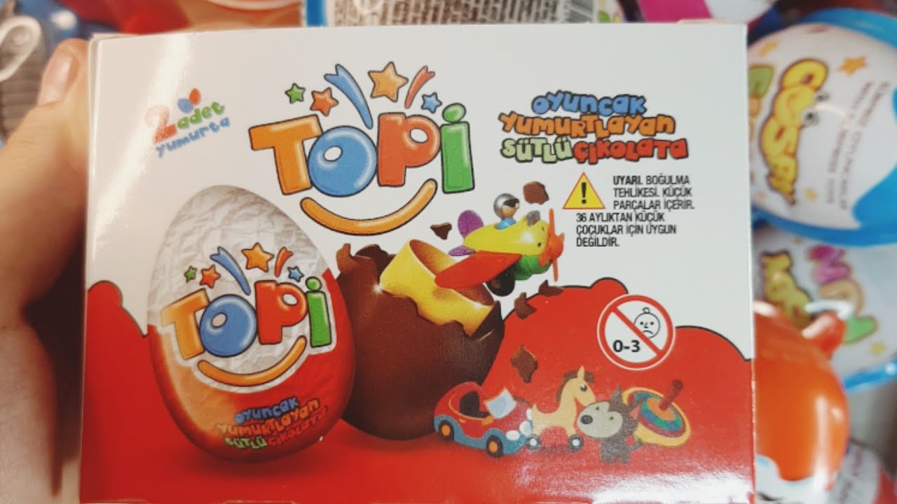 Yummy milk chocolate with topi toy egg-laying, ASMR video - YouTube