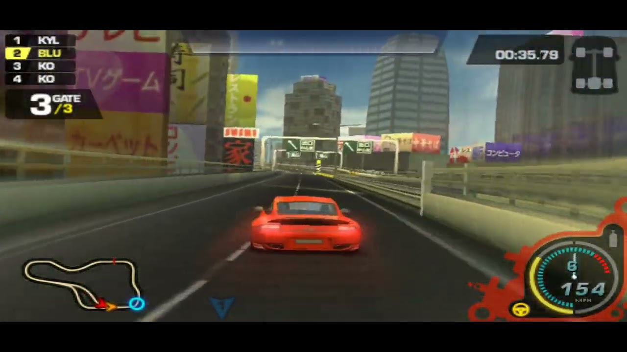 NFS Prostreet PSP - Tokyo Highway Event 2 Gameplay(PPSSPP HD) - YouTube