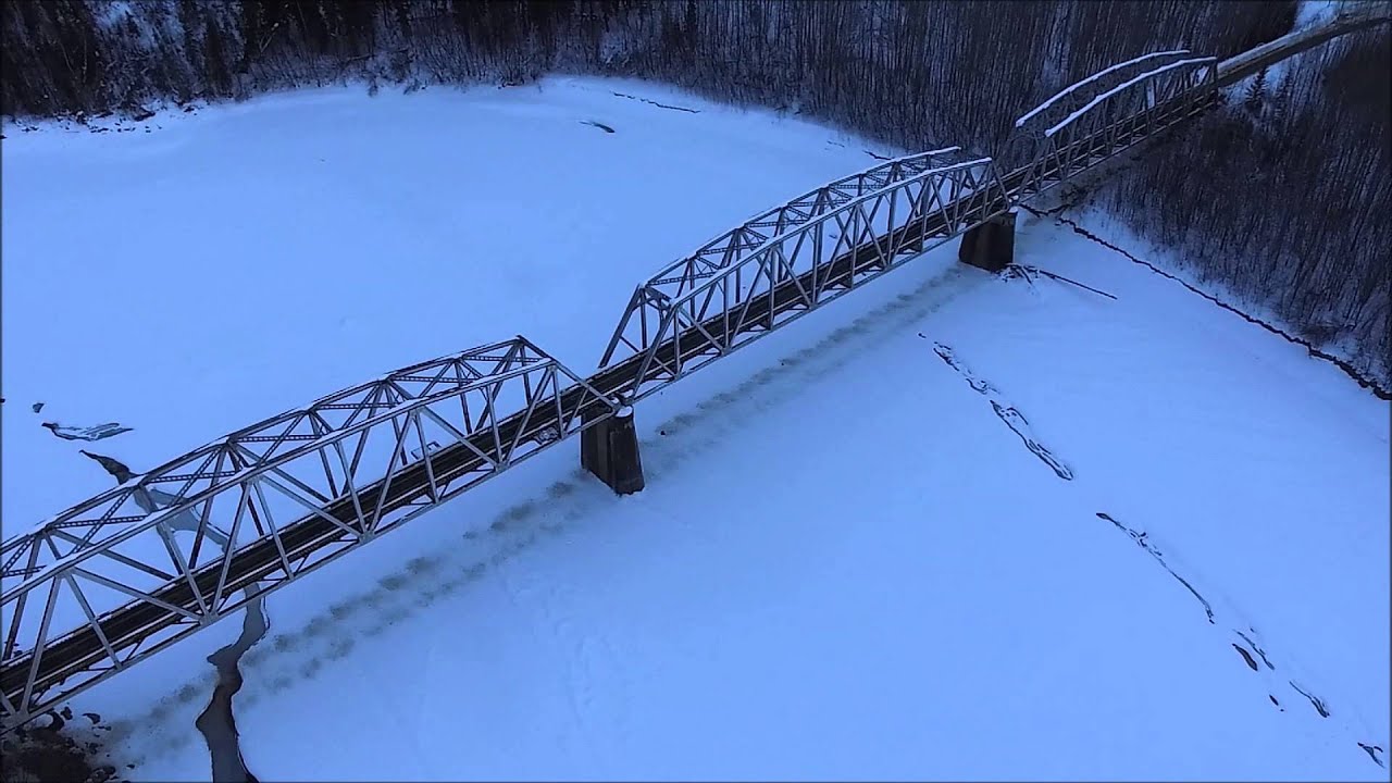 Rail Bridge over the Fort Nelson river - YouTube
