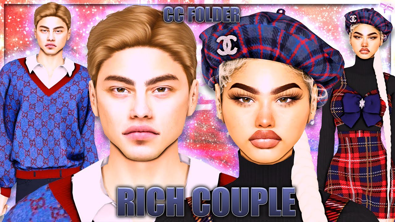 RICH COUPLE - CC & SIM DOWNLOAD | Sims 4 CAS - YouTube