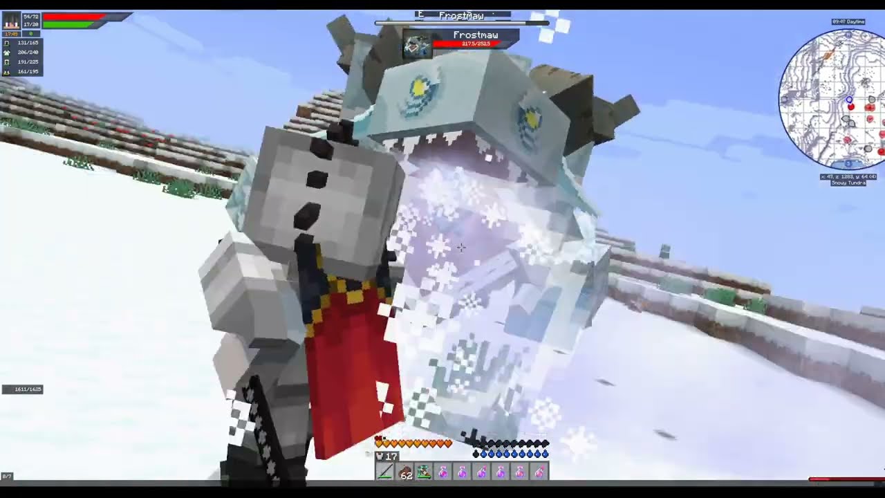 Epic Fight Mod and Mowzie's Mobs - Frostmaw Boss - YouTube