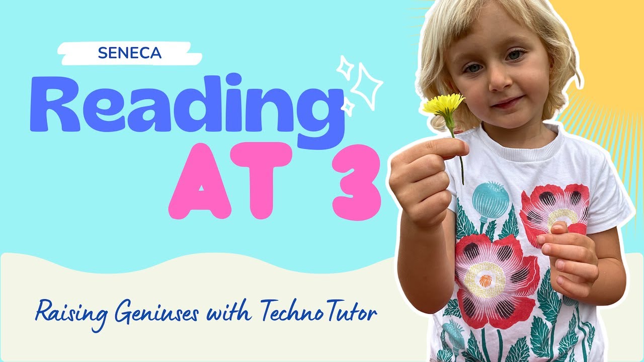 Seneca reading at 3 1/2 (with Baby Caius snorting in the background ...