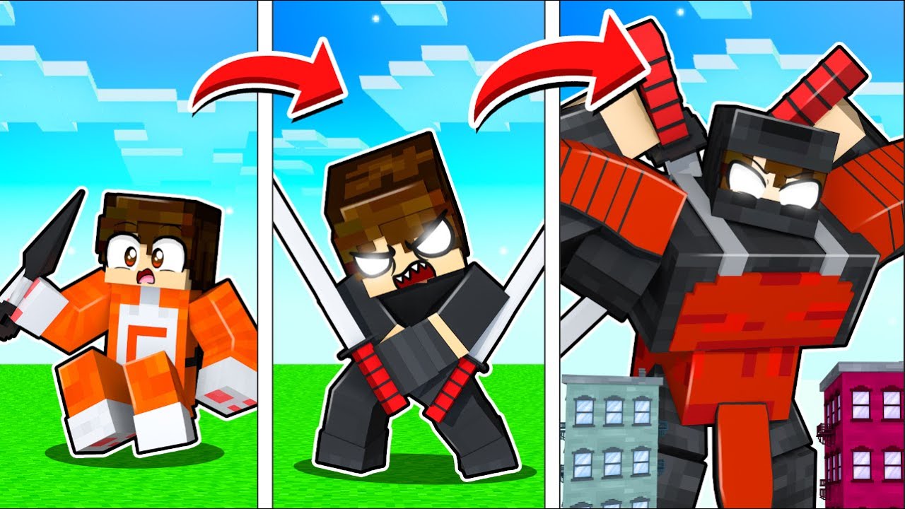 Me converti en el NINJA mas FUERTE de MINECRAFT - YouTube
