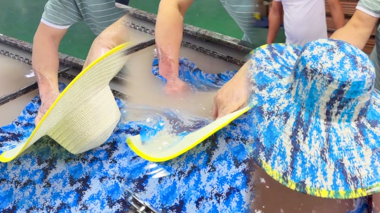 Factory assembly line water transfer printing, all kinds of patterns ...