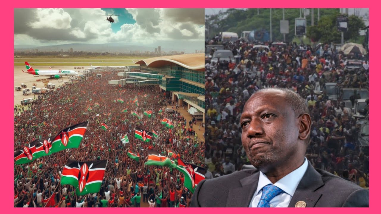 Crying Ruto in trouble!CHAOS AT JKIA as 2M GEN Z stages demonstrations ...