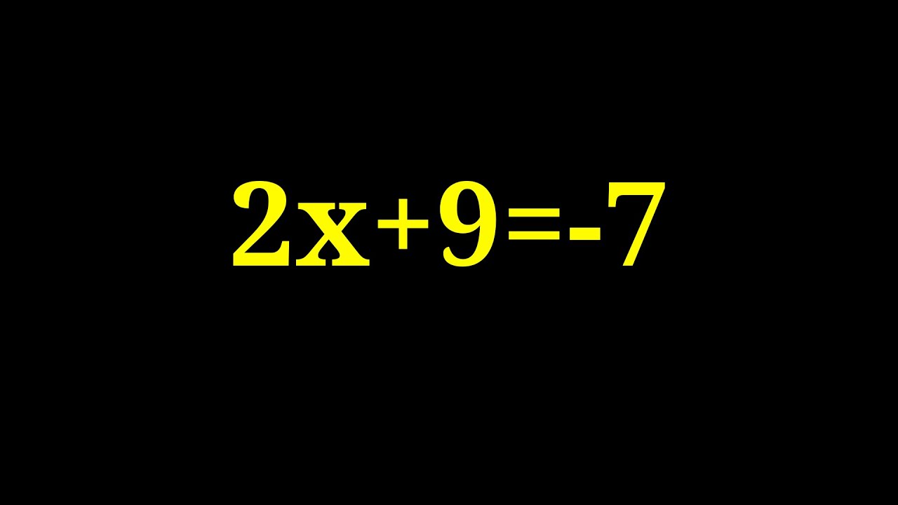 Solve 2x 9 7 YouTube