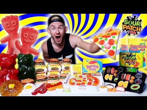 THE EVERYTHING GUMMY FOOD CHALLENGE! (10,000+ CALORIES)