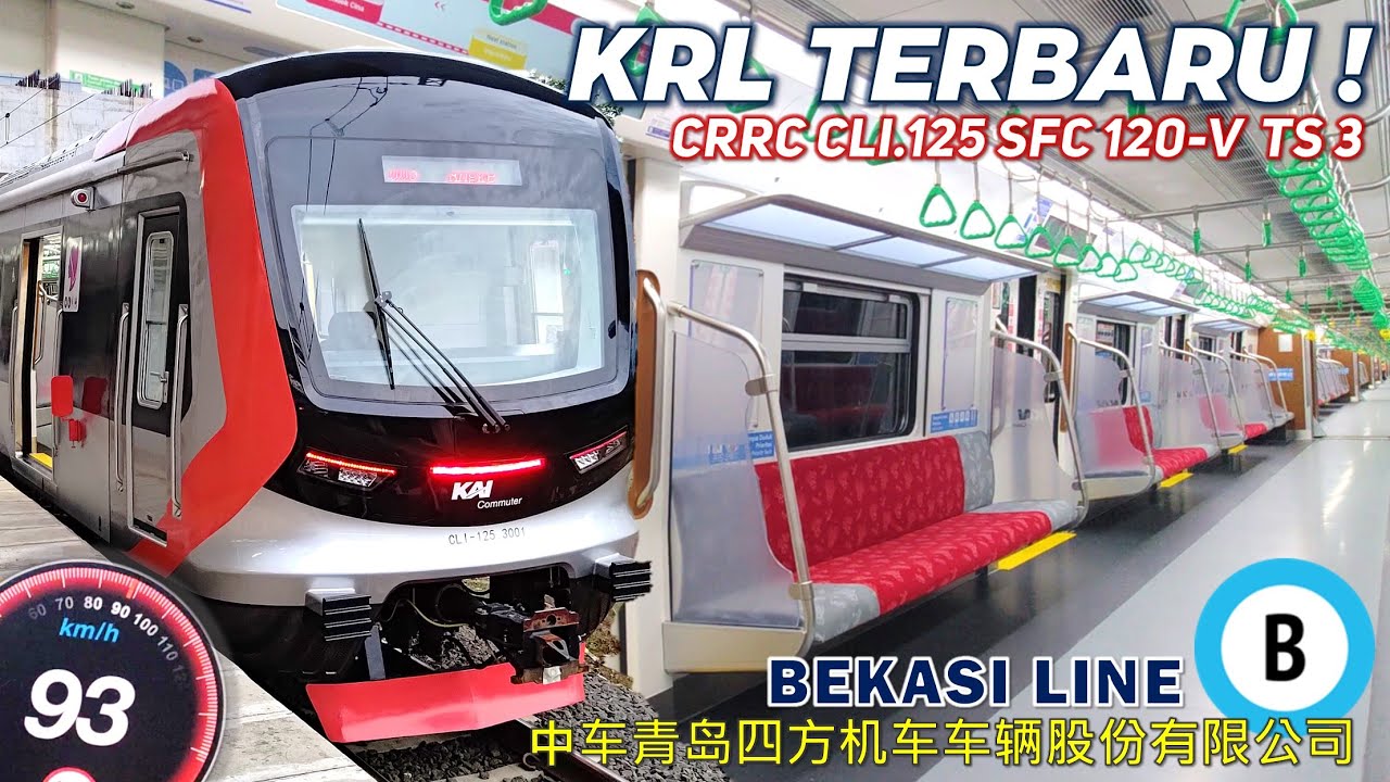 KERETA KRL TERBARU DARI CHINA DINAS KE BEKASI ! Perjalanan Perdana KRL CRRC CLI.125 Jakarta ...
