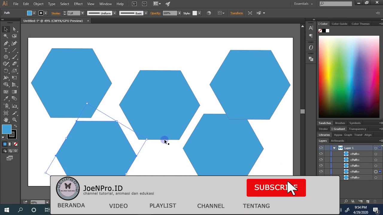 Cara Menduplikat/Memperbanyak Objek di Adobe Illustrator CC- Tutorial ...