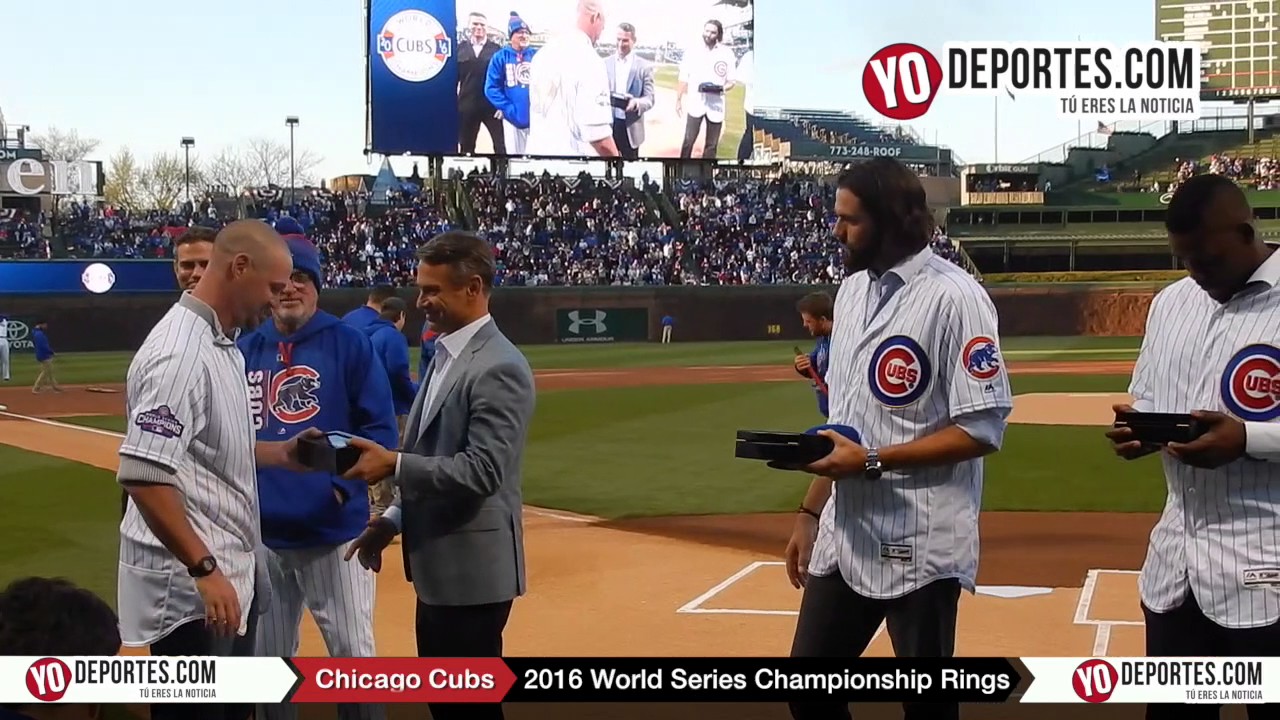 Jason Hammel, Travis Wood and Jorge Soler receive World Series Rings ...