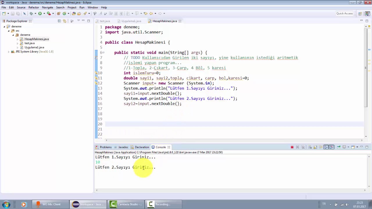 Java: Ders 4 - Basit Hesap Makinesi Uygulaması - YouTube