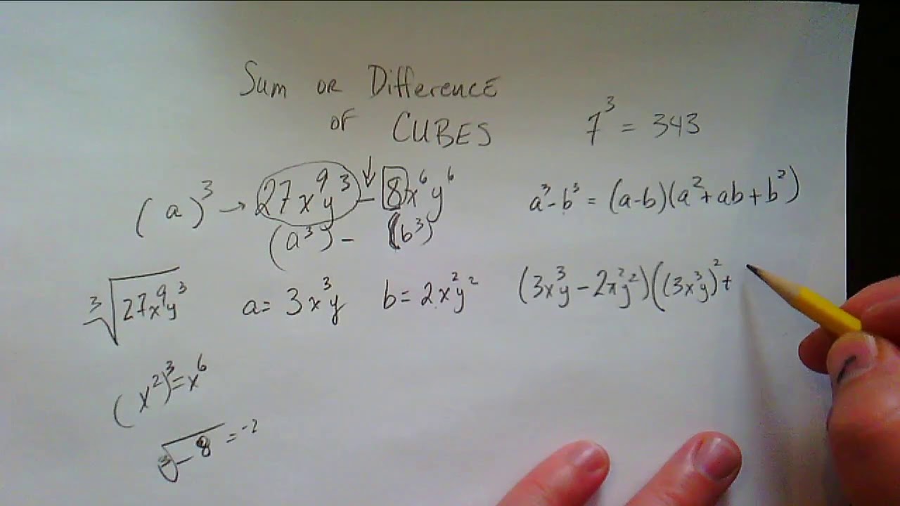 Difficult Factoring Sum Difference of Cubes Problem - YouTube