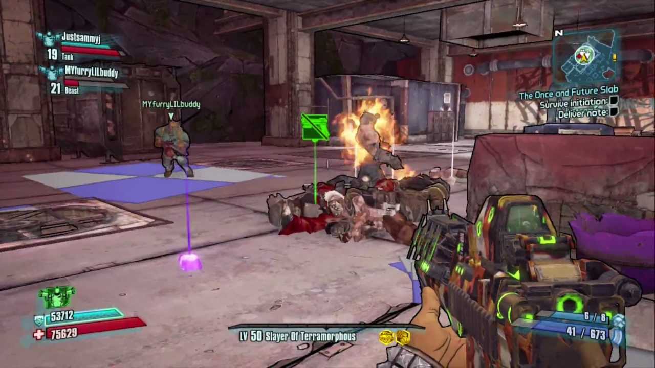 "Borderlands 2" Weird Glitch (blue blocks) - YouTube