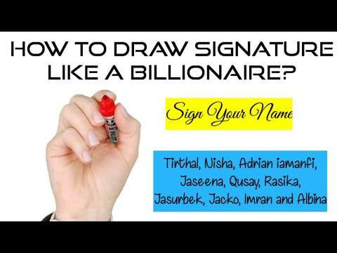 How to Draw Signature like a Billionaire | Sign your Name - YouTube