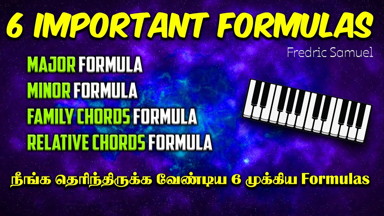 6 Important Formulas - Major, minor Formulas, Family Chords, Relative ...