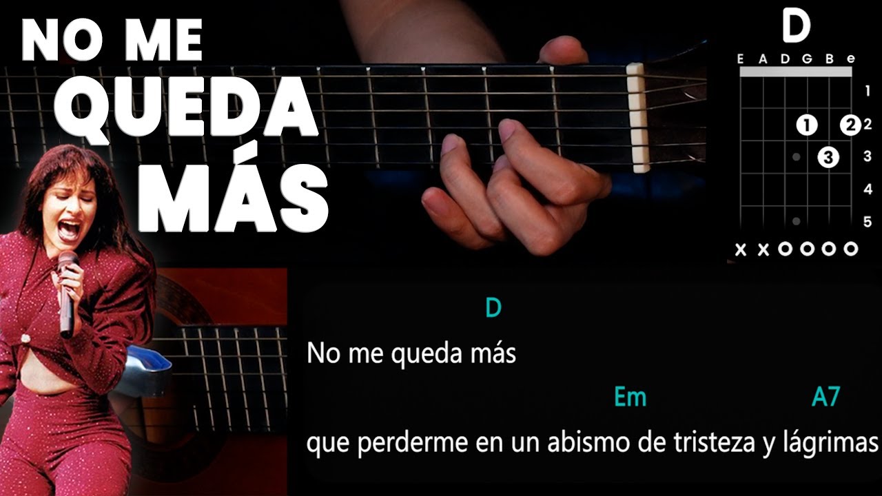 No Me Queda Más - Selena Quintanilla GUITARRA Tutorial (ACUSTICO ...