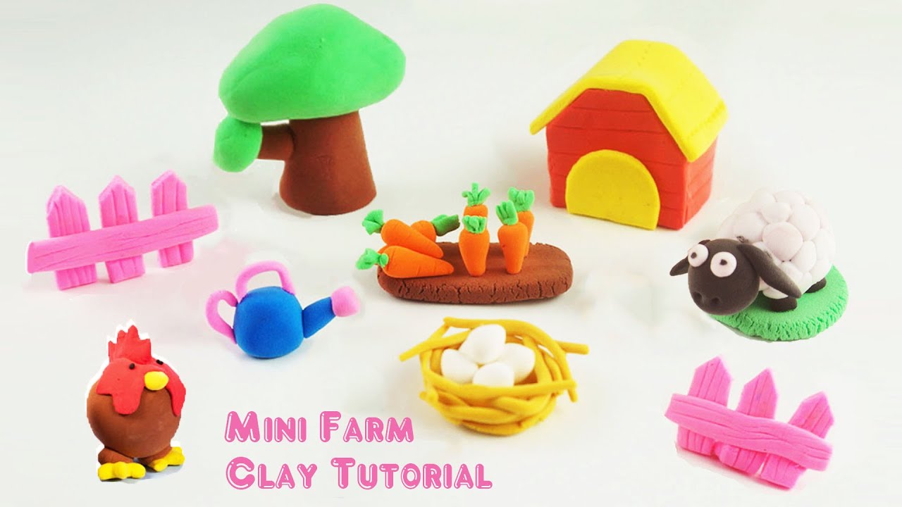 How to Create Mini Farm with Clay | DIY Mini Farm | Clay Tutorial - YouTube