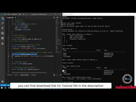 How to Create type using SQL Plus | in Sinhala | part 01 - YouTube